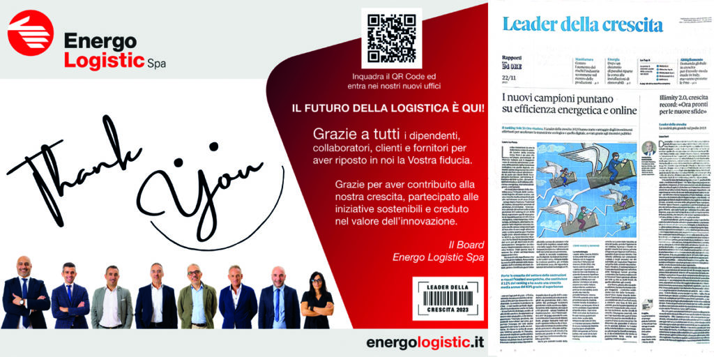 Energo Logistic Leader della Crescita 2023 - Energo Logistic